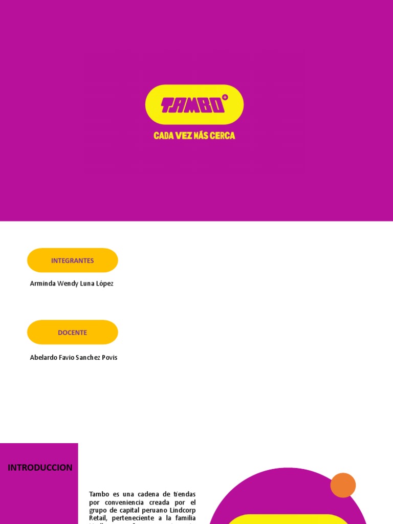 TAMBO PARTE 1 - 2 y 5 | Descargar gratis PDF | Alimentos | Marketing