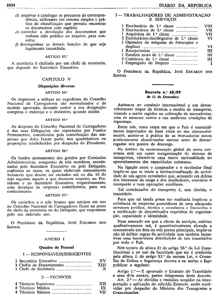 Decreto 68-89 | PDF Decreto 68-89 | PDF