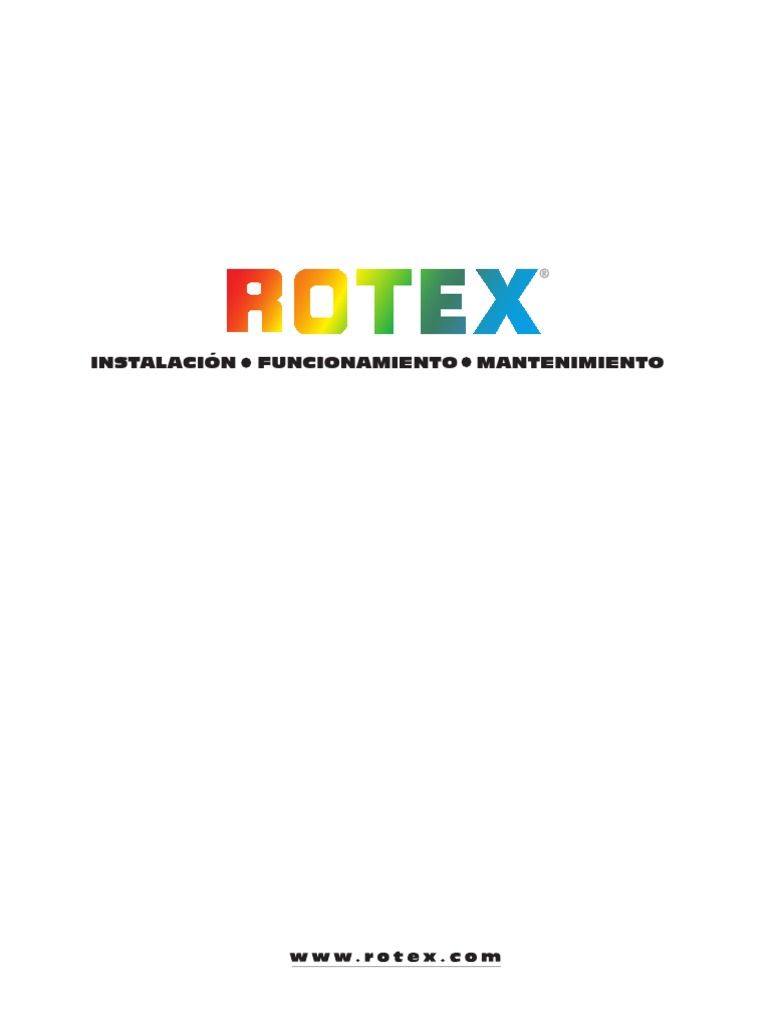 Rotex Manual IOM Spanish122008 | PDF | Rodamiento (Mecánico) | Máquina elevadora