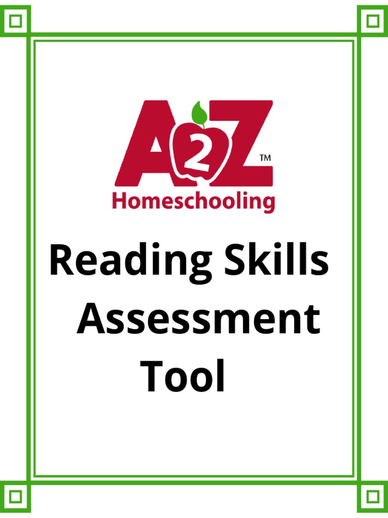 Reading Skills Assessment Tool 1 Pdf