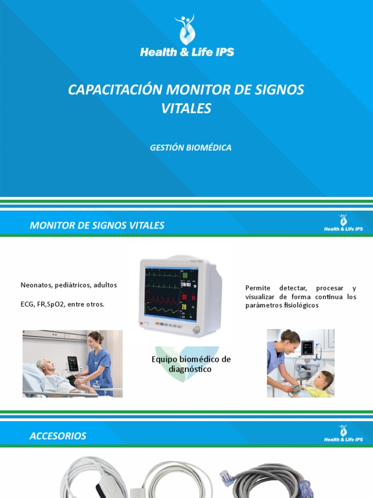 Capacitacion de Monitor de Signos | PDF | Electrocardiografia | Presión sanguínea
