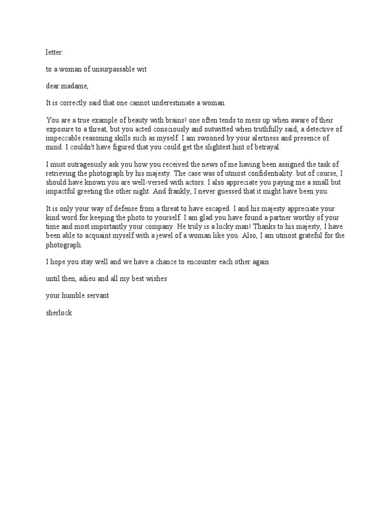 Relpy To Irene Norton Ne Adler | PDF | Mystery, Thriller & Crime Fiction