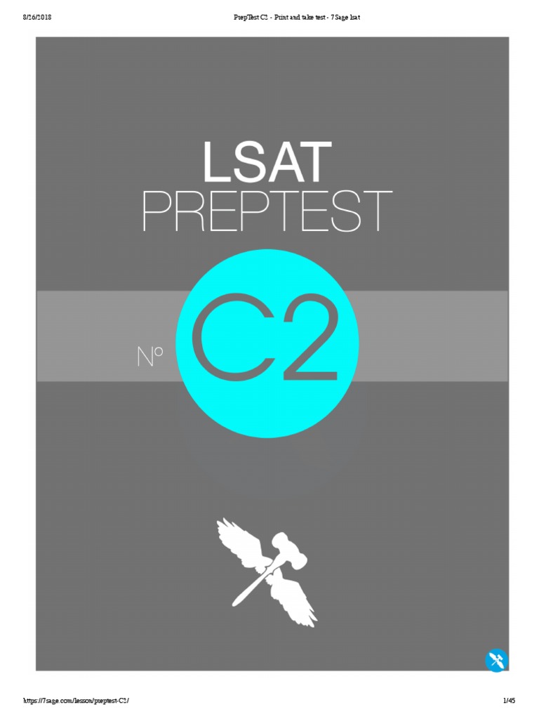 PrepTest C2 - Print and Take Test - 7sage Lsat | PDF | Academic ...
