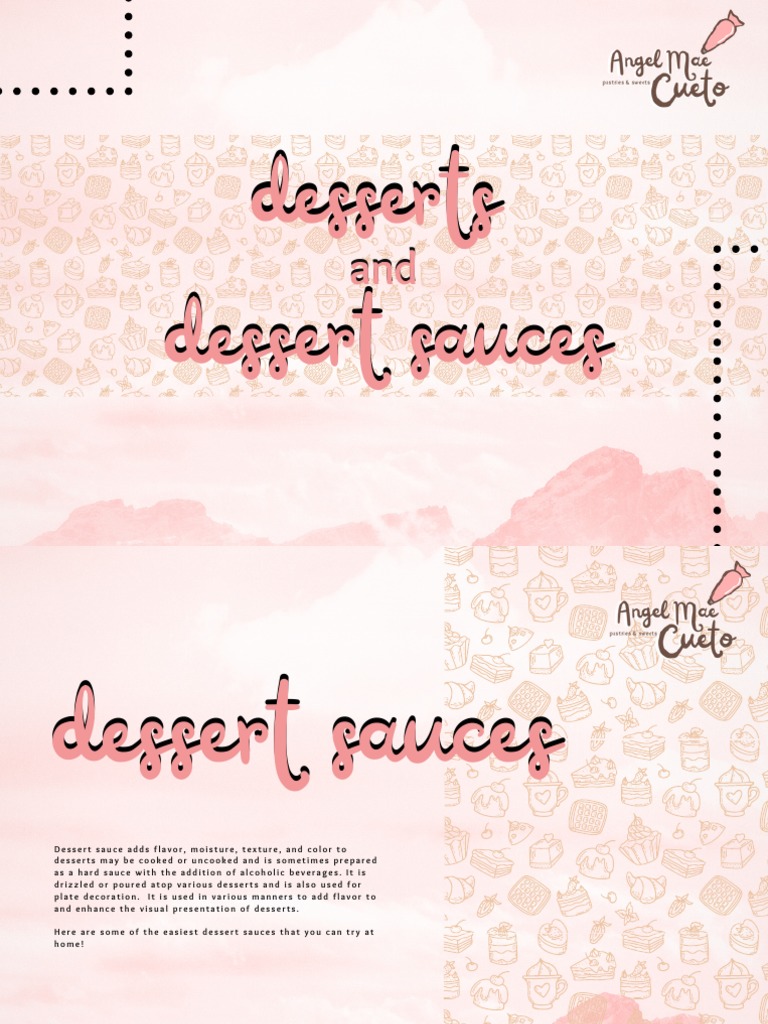 Desserts and Dessert Sauces Recipe | Download Free PDF | Desserts ...