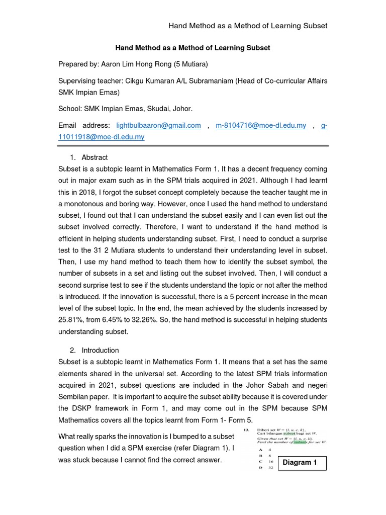 Hand Method Final Extended Abstract | PDF