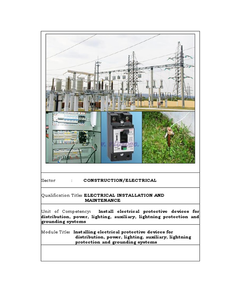 Core Install Electrical Protective Devices For Distribution Power ...