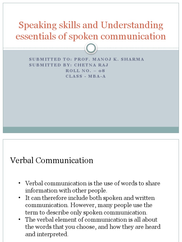 08 - Chetna - Raj - Speaking Skills and Understanding Essentials of ...