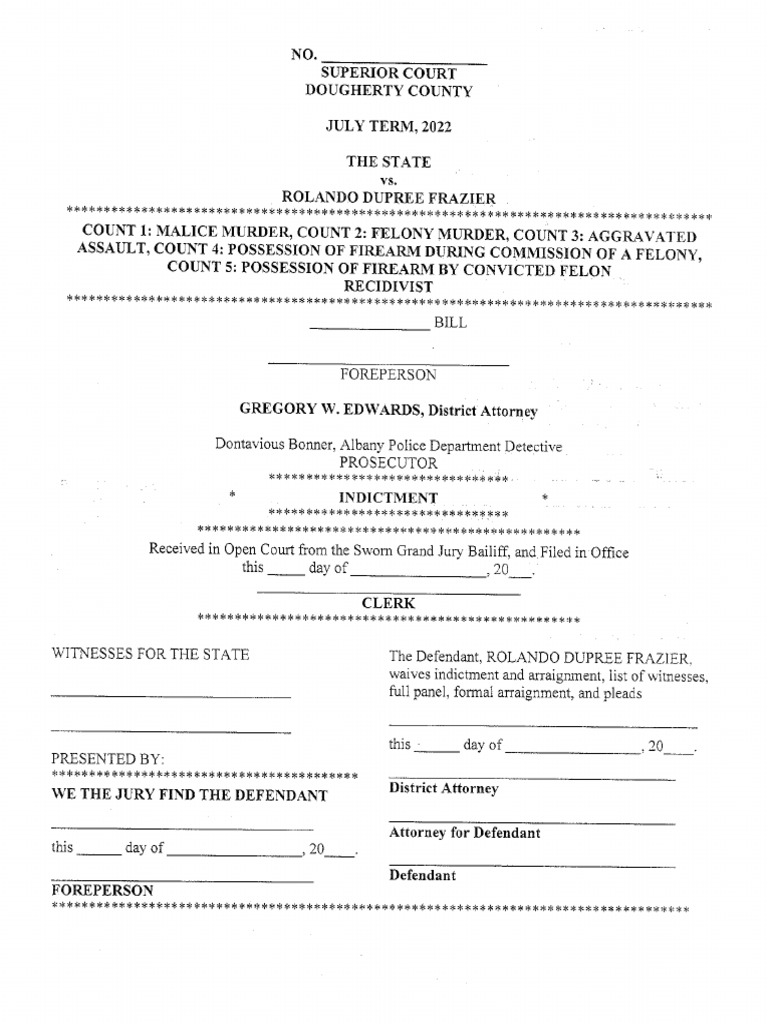 DoCo Murder Indictment | PDF