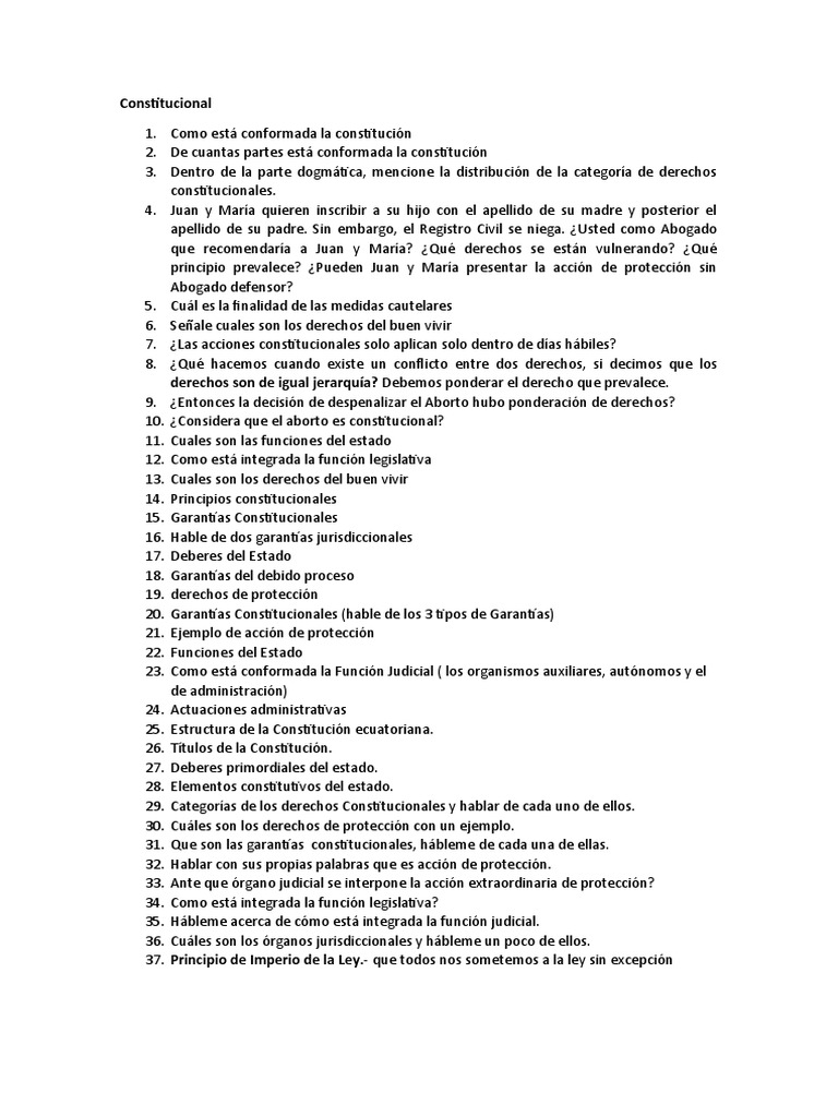 Examen 14 Marzo | PDF | Derecho Constitucional | Derecho penal