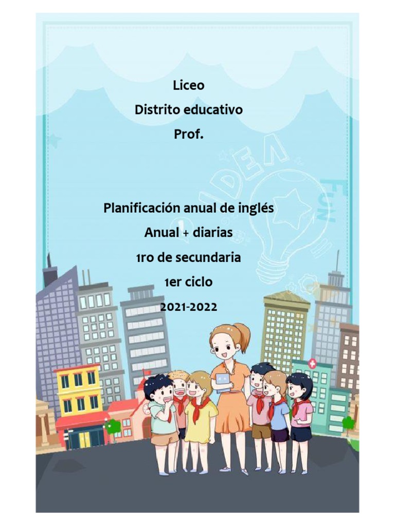 Muestra Inglés de 1ro de Secundaria | PDF | Maestros | Aprendizaje