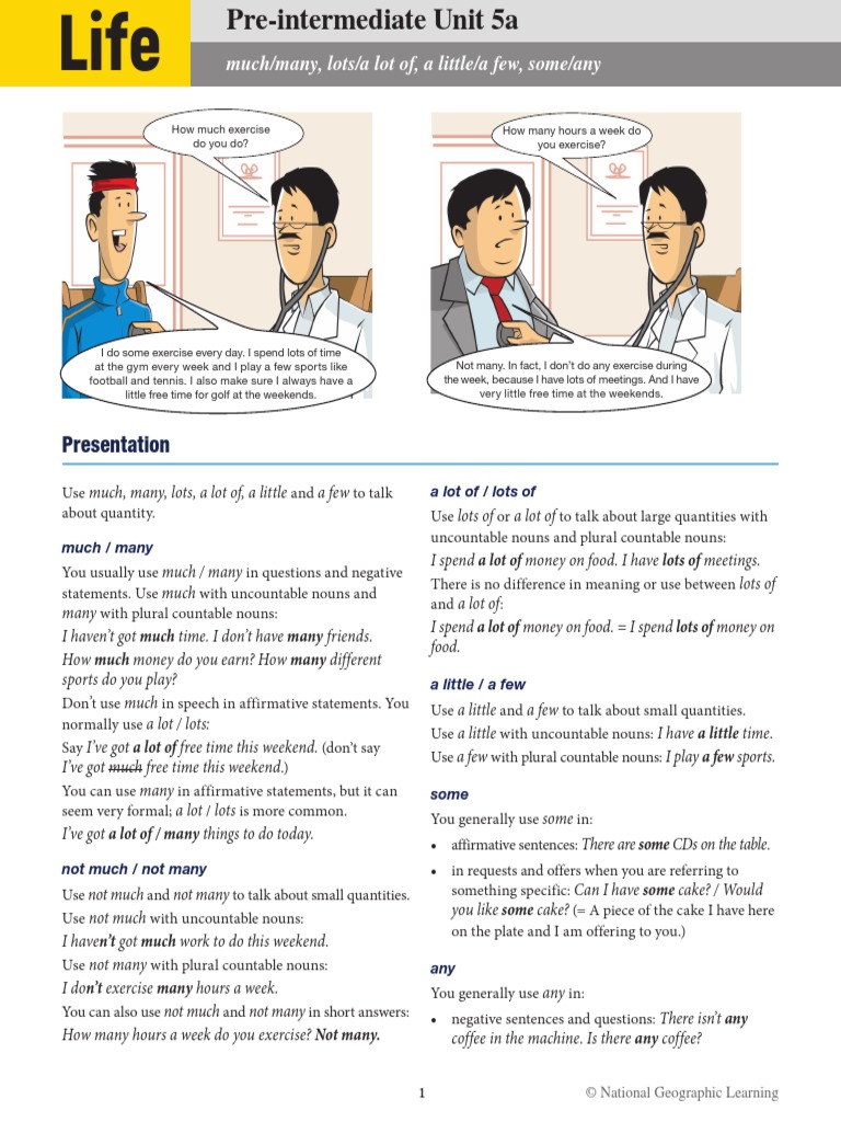 Pre-Intermediate GW 05a | PDF | Noun | Language Mechanics