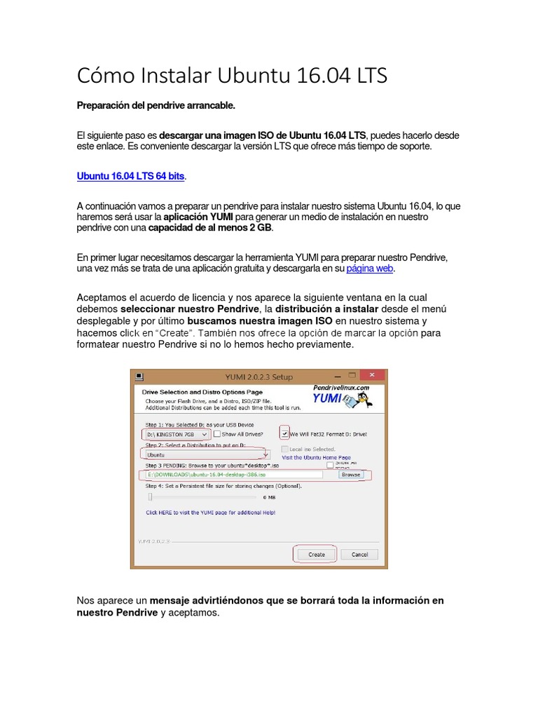 ICAI MANUALES INSTALAR Ubuntu | PDF | Memoria USB | Software