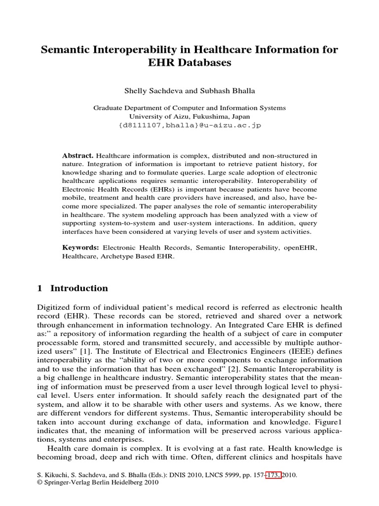 Research Paper 2 (EHR Implementation) | PDF | Electronic Health Record | Interoperability