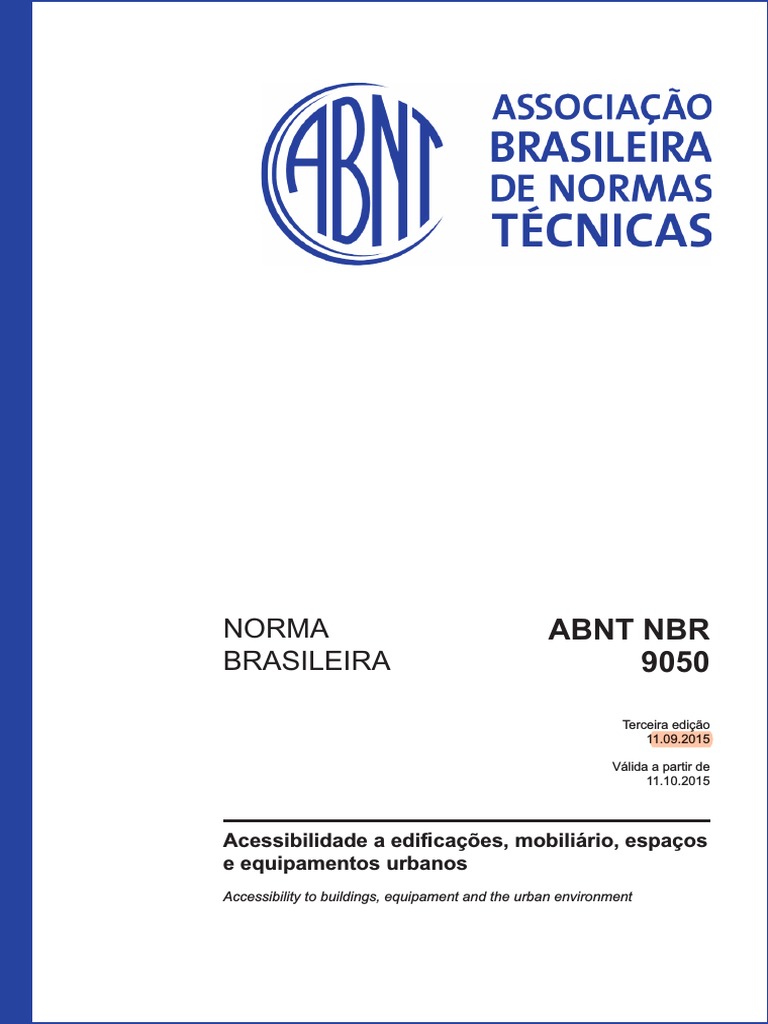 Norma - NBR-9050 2015 | PDF | Science | Engenharia
