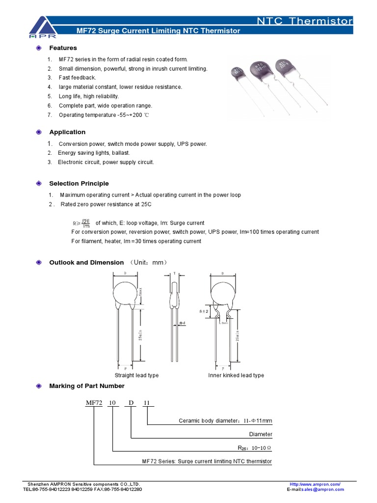 NTC THERMISTOR | PDF | Applied And Interdisciplinary Physics ...