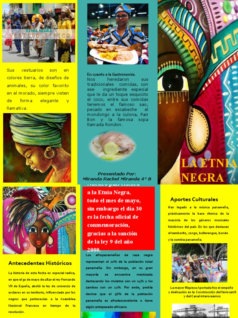 Triptico Etnia Negra | PDF | America latina | Diáspora africana