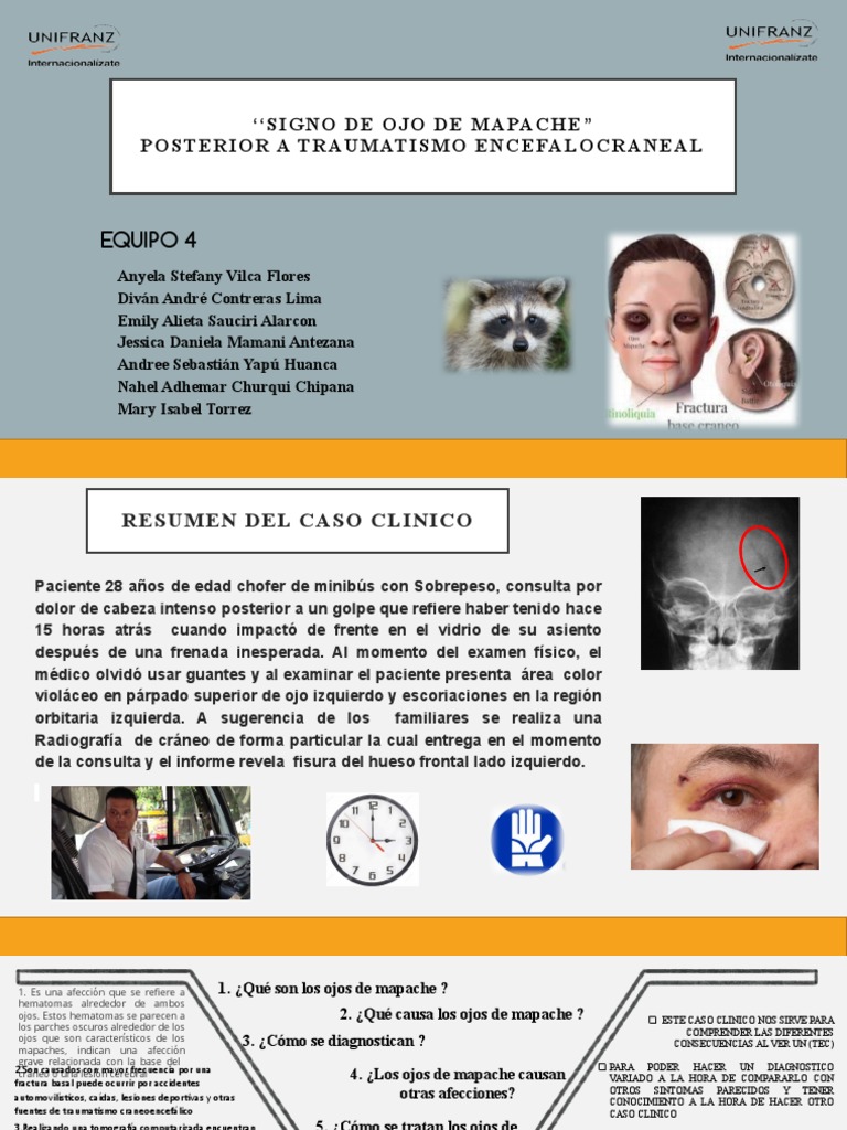 Ojos de Mapache: Caso Clínico TEC | PDF | Ciencia y matemáticas
