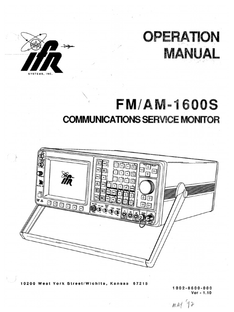 IFR FM Am 1600s (EN) | PDF