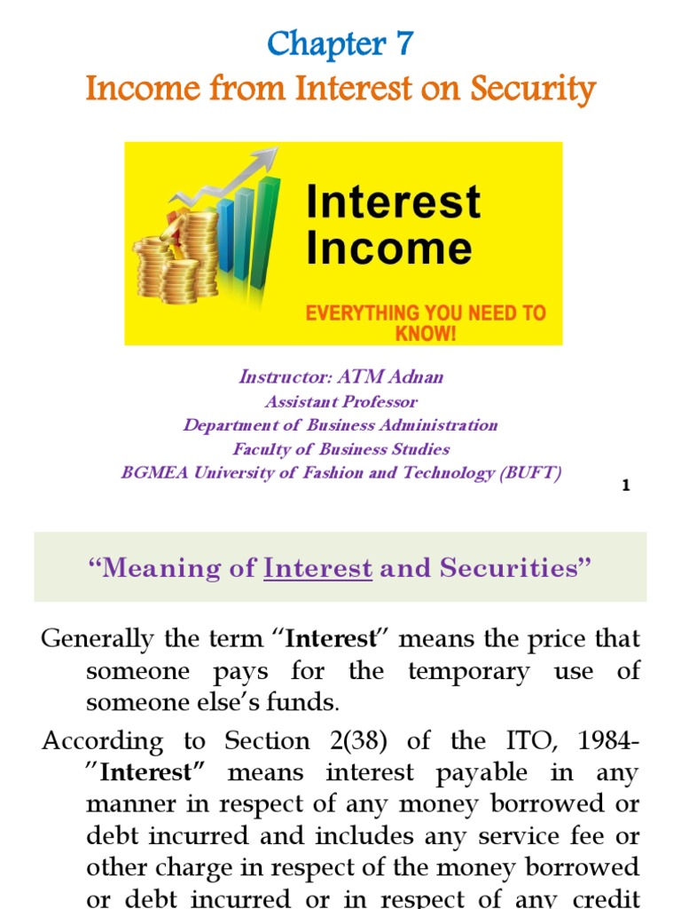 Chapter-7 (Interest) | PDF | Securities (Finance) | Interest