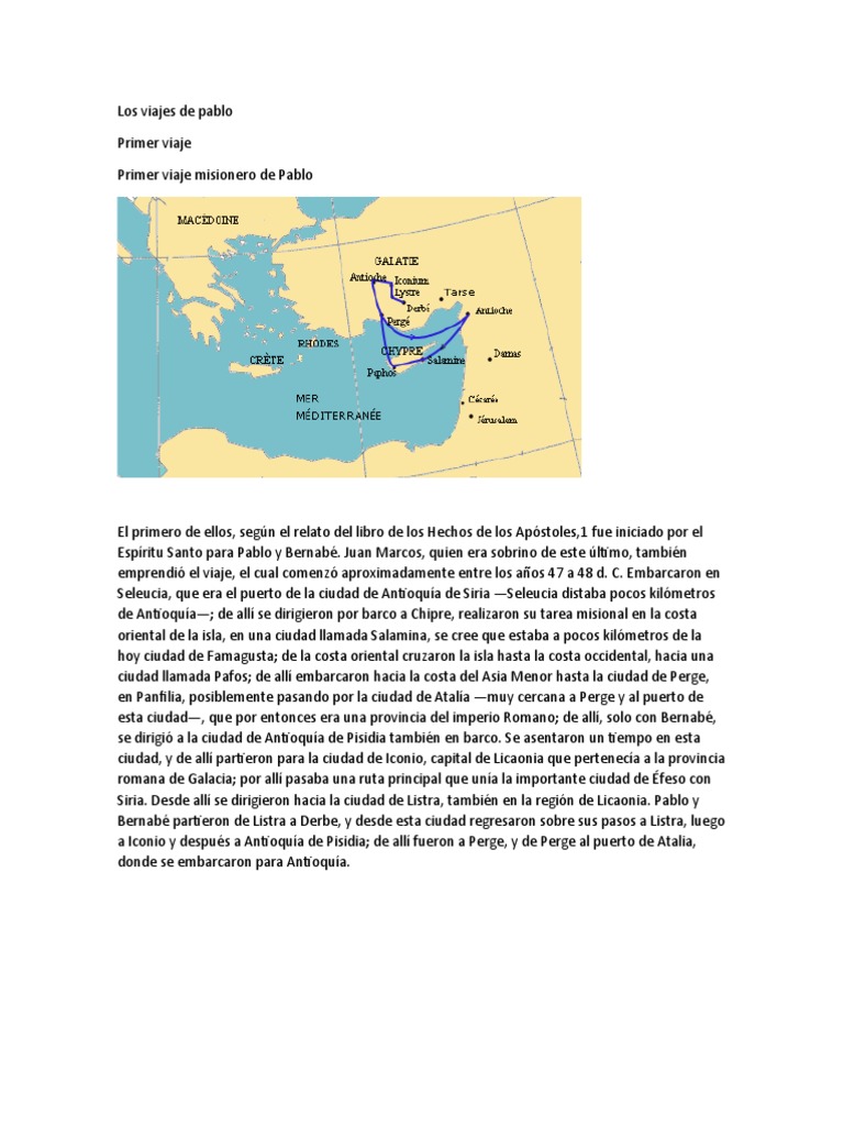 Los Viajes de Pablo | PDF | Pablo el apóstol | Bernabé