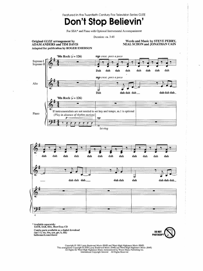 Don't Stop Believing | PDF