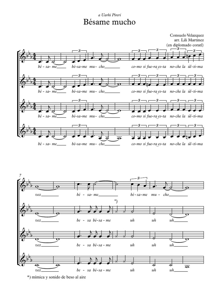 Besame Mucho Partitura Completa | PDF