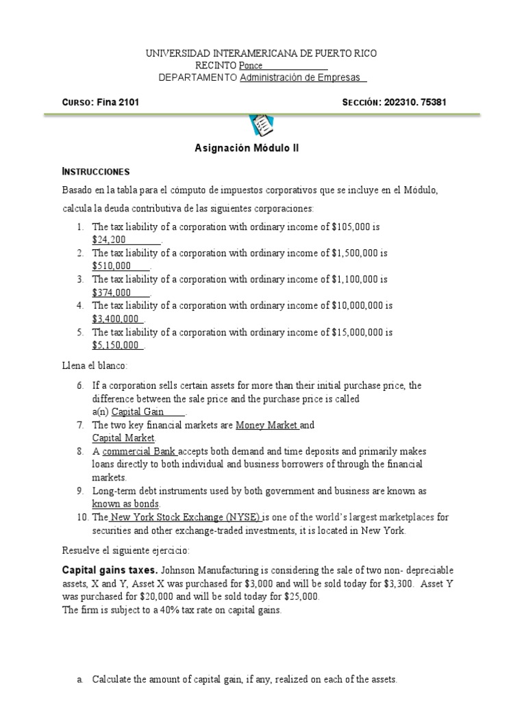 Asignacion Modulo 2 Finanza | PDF