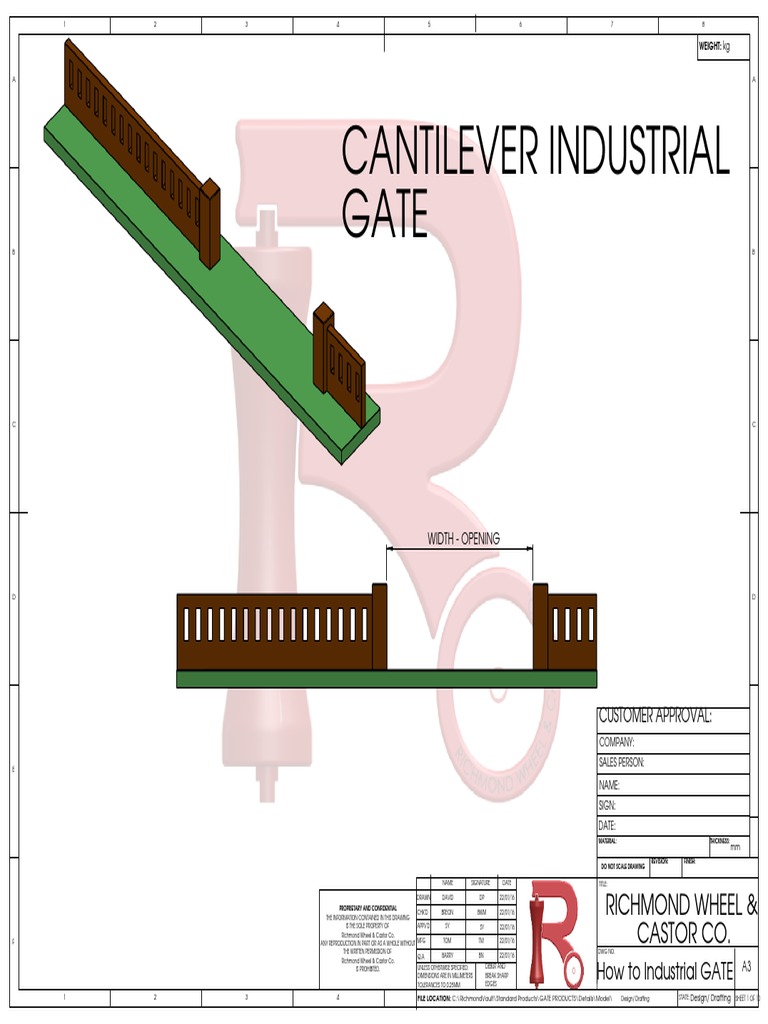 Industrial Cantilever Gate Design Guide | PDF | Manufactured Goods