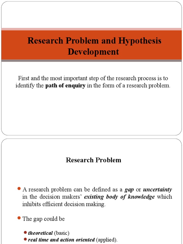Research Problem and Hypothesis | PDF | Decision Making | Hypothesis