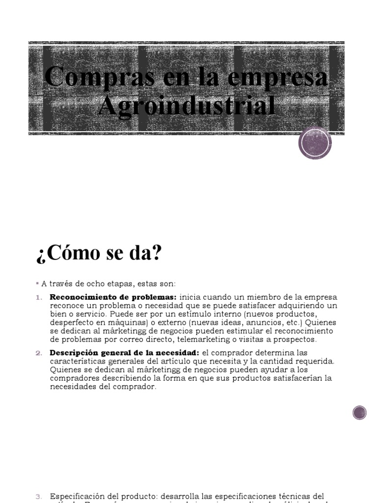 Procesos y estructura de una organización de compras | PDF | Marketing ...