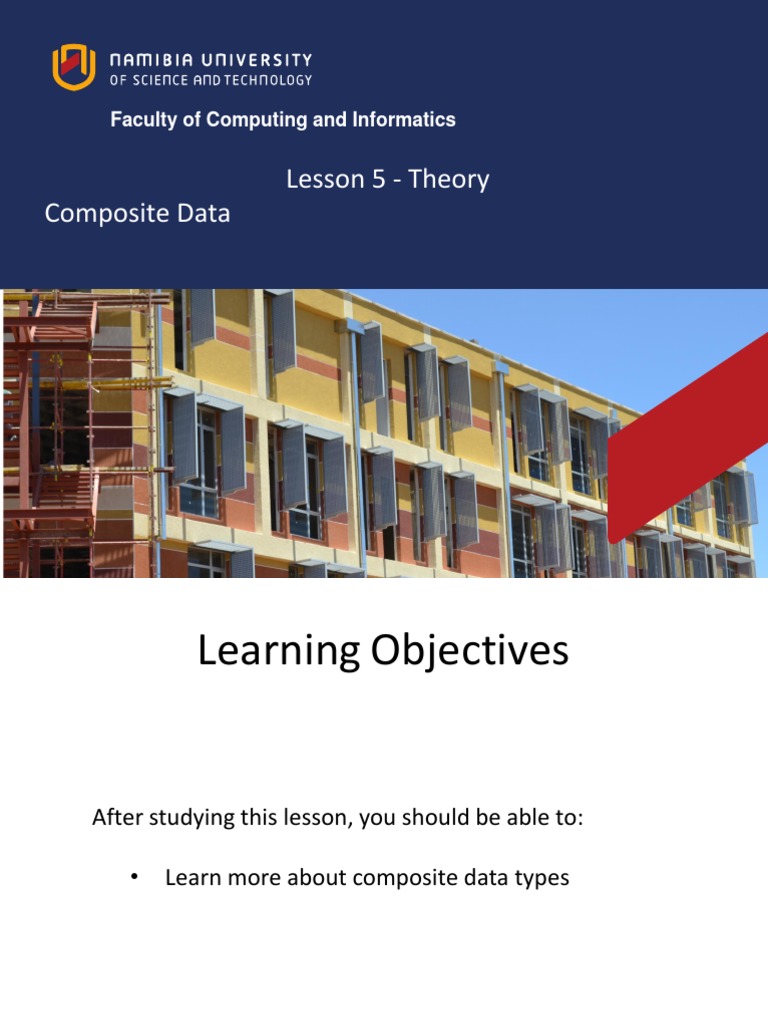 Lesson 5 - Composite Data - Theory | PDF | Career & Growth | Art
