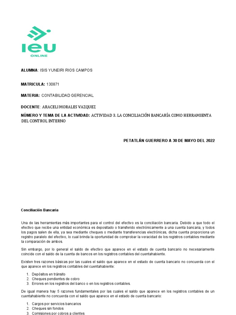 Act 3 | PDF | Bancos | Cheque