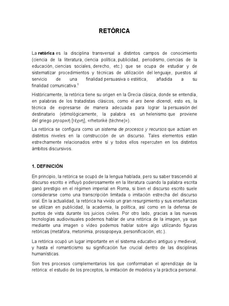 Retórica | PDF | Retórica | Persuasión