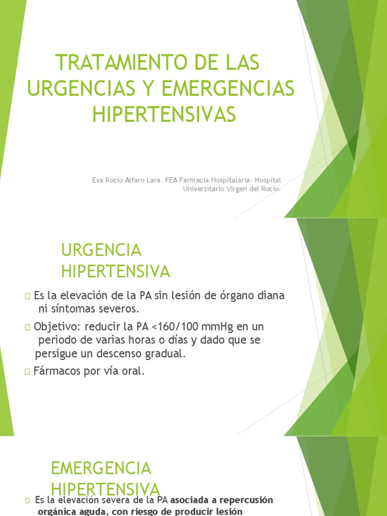 Tema 12 PPT TRATAMIENTO DE URGENCIAS Y EMERGENCIAS HIPERTENSIVAS Eva ...