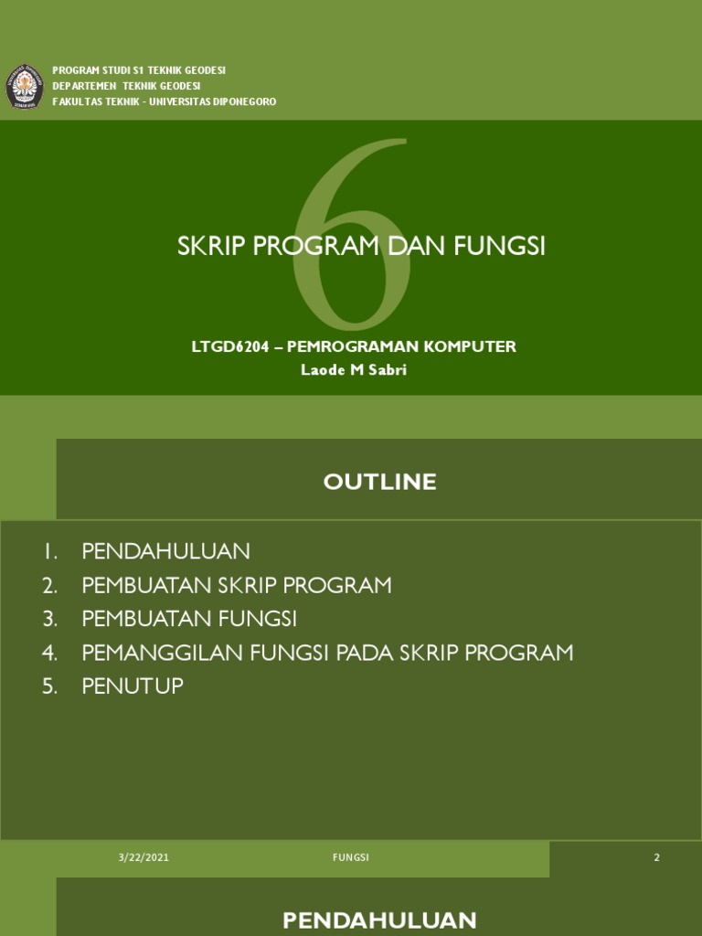 Skrip Program dan Fungsi dalam Pemrograman | PDF
