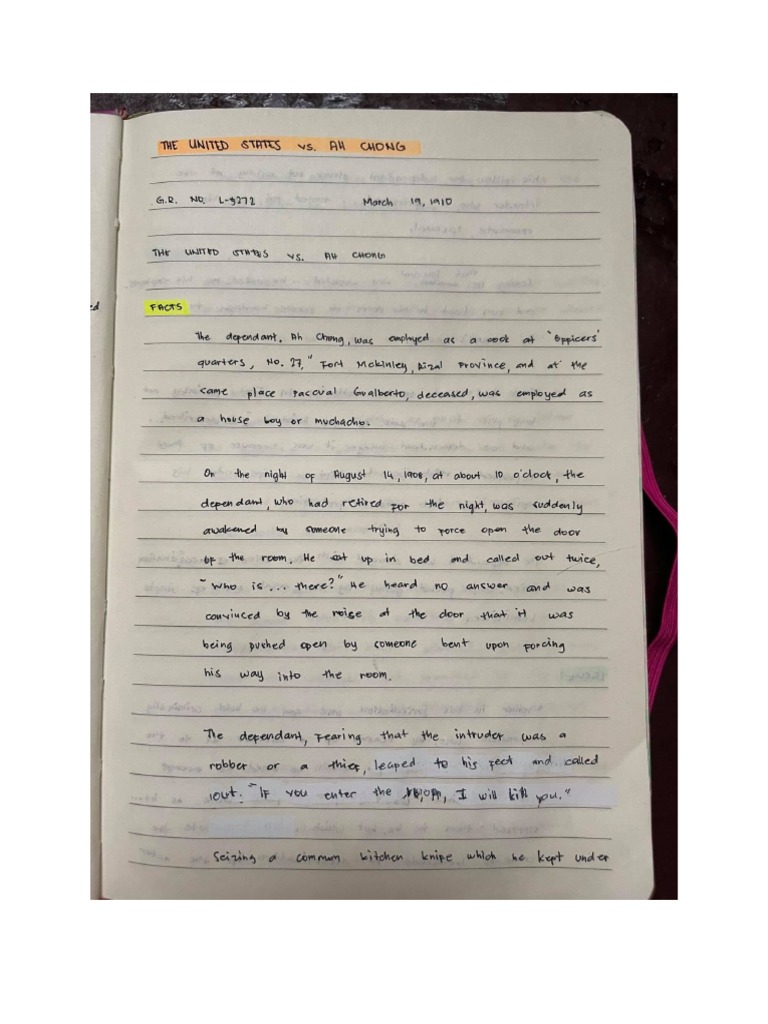 THE UNITED STATES vs. AH CHONG Case Digest | PDF