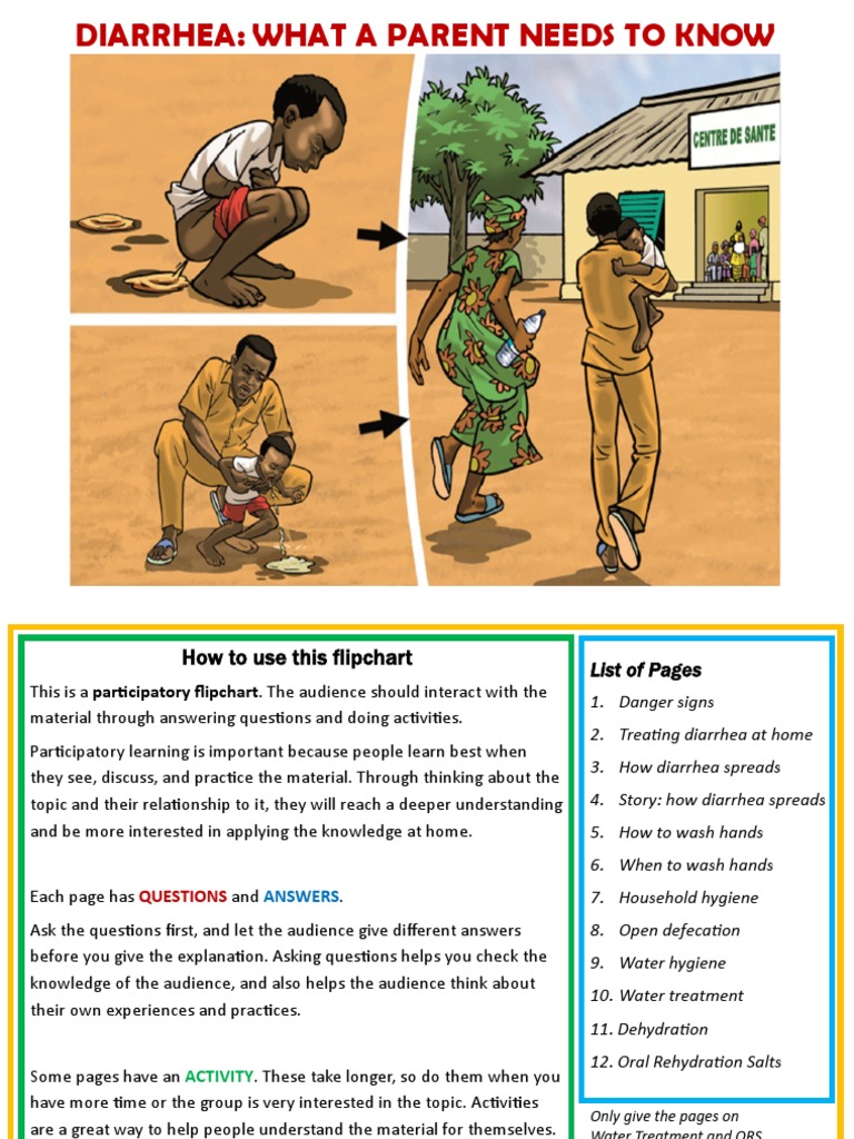 Diarrhea Flipchart | PDF | Diarrhea | Hand Washing