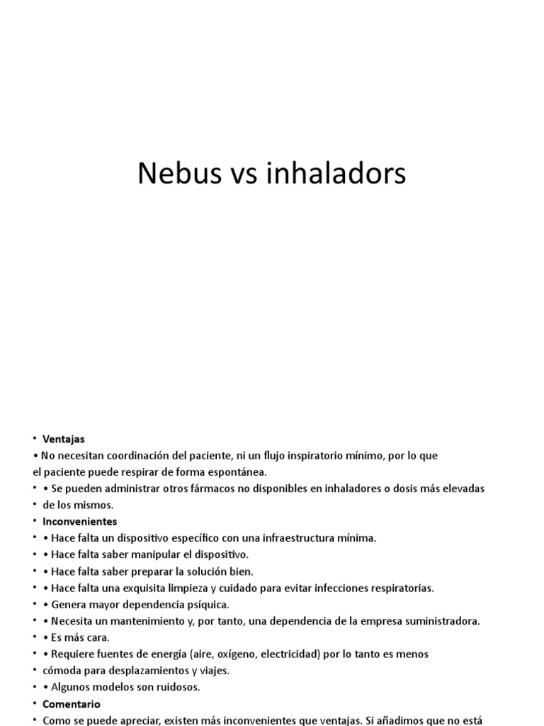 Nebus Vs Inhaladors | PDF | Salud y bienestar