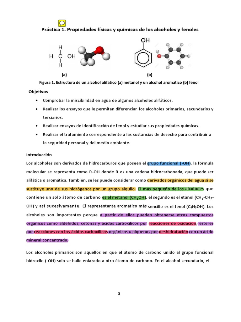 Alcoholes | PDF | Compuestos orgánicos | Ácido