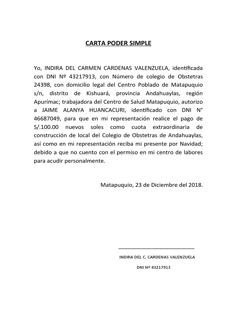 Carta Poder | PDF