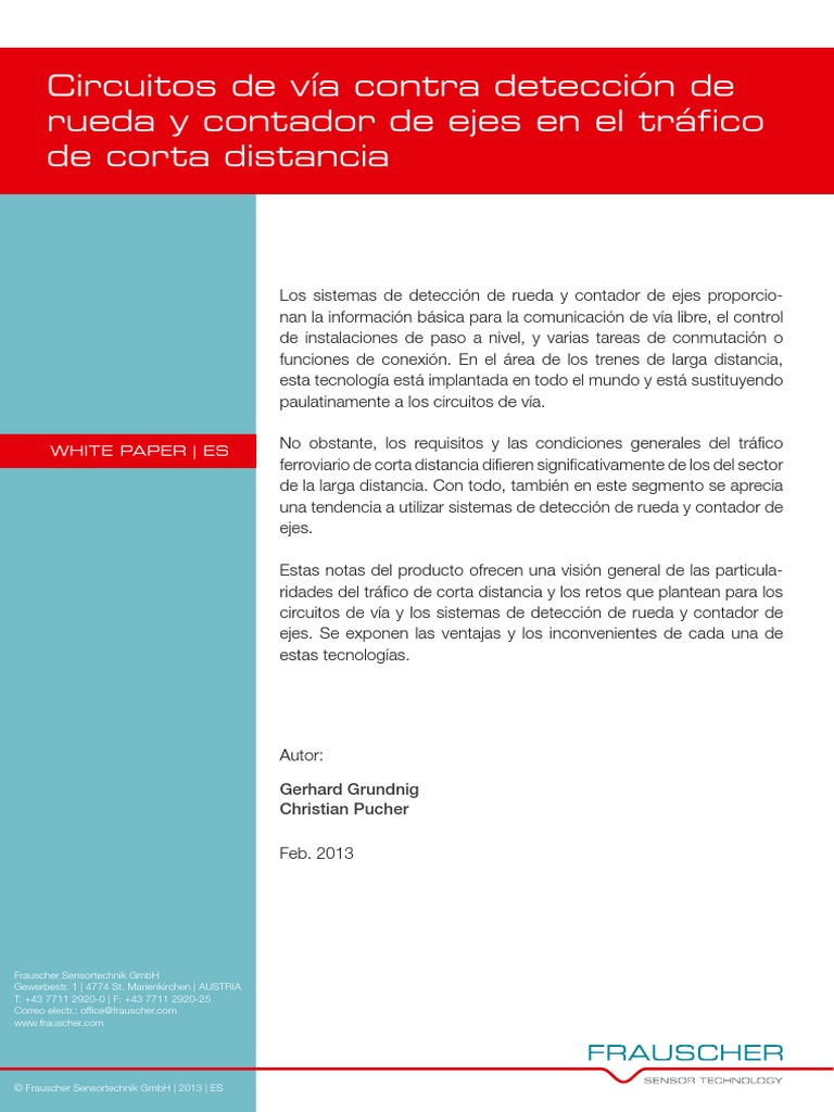 CDV Vs CDE - Circuitos de Via o Contadores de Eje | PDF | Transporte ...