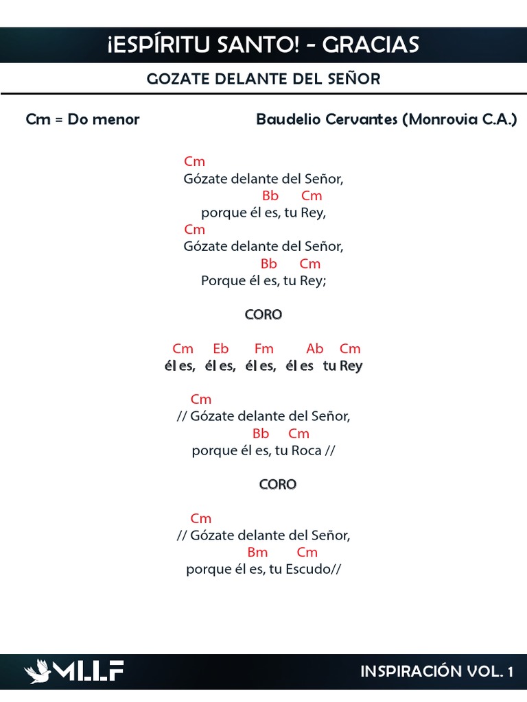 4 GOZATE DELANTE DEL SEÑOR (CM Do Menor) - VOL1 | PDF