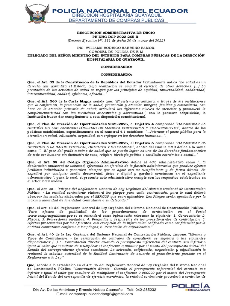 Resol Inicio | PDF | Presupuesto | Ciencias Políticas