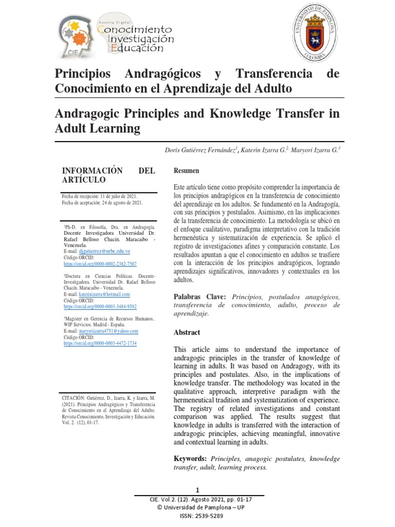 4622 18253 1 PB | PDF | Aprendizaje | Conocimiento