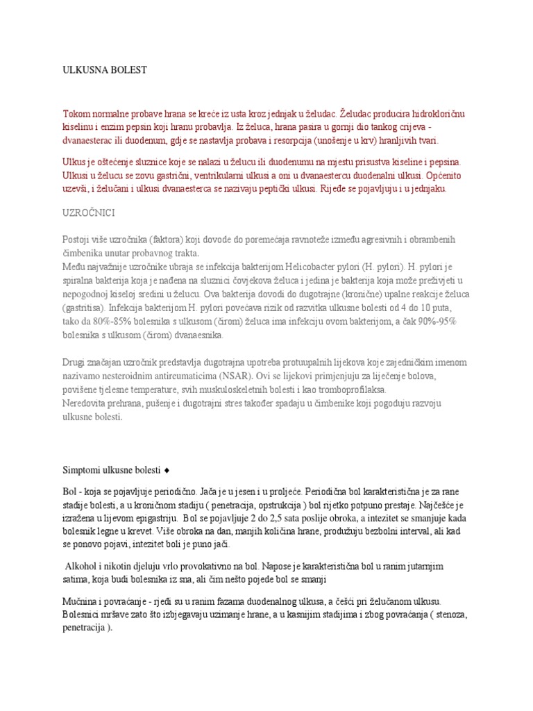 Ulkusna Bolest | PDF