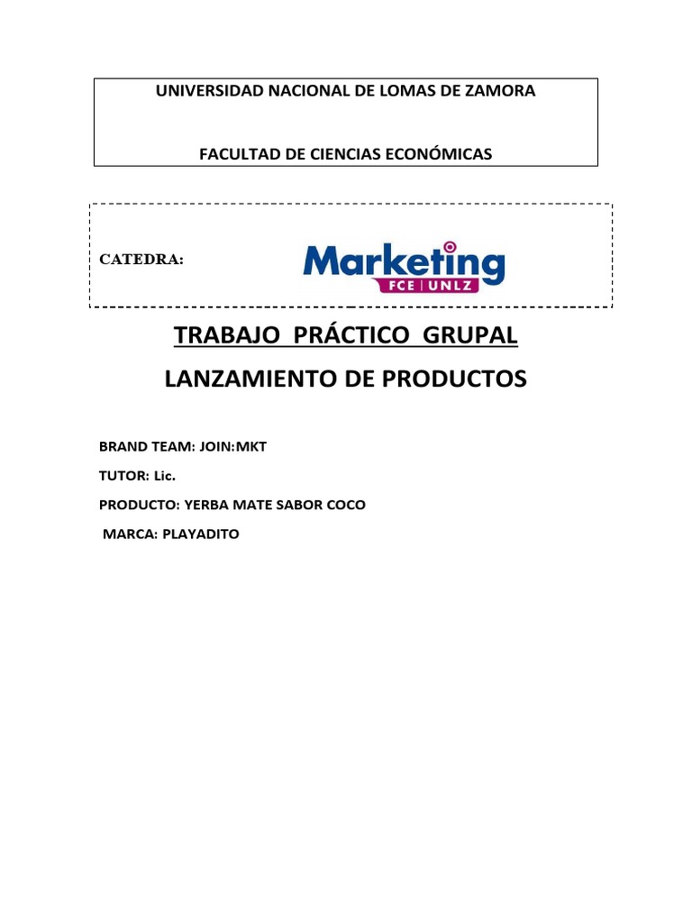 Lanzamiento de Producto - Yerba Mate Con Coco | PDF | Producto (Negocio ...