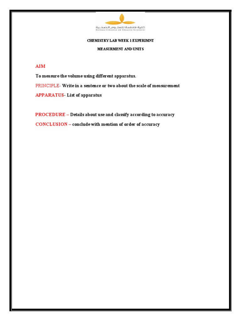 Lab Report 1 Measurment Template | PDF | Technology & Engineering