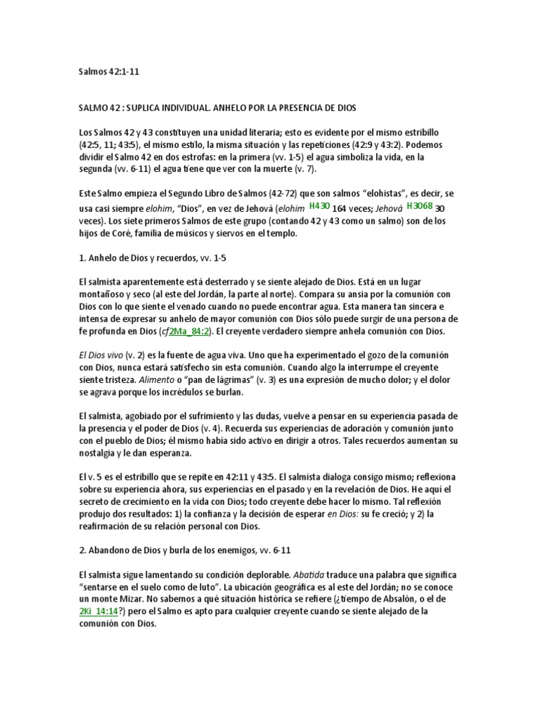 Salmos 42 | PDF | Salmos | Cristo (título)