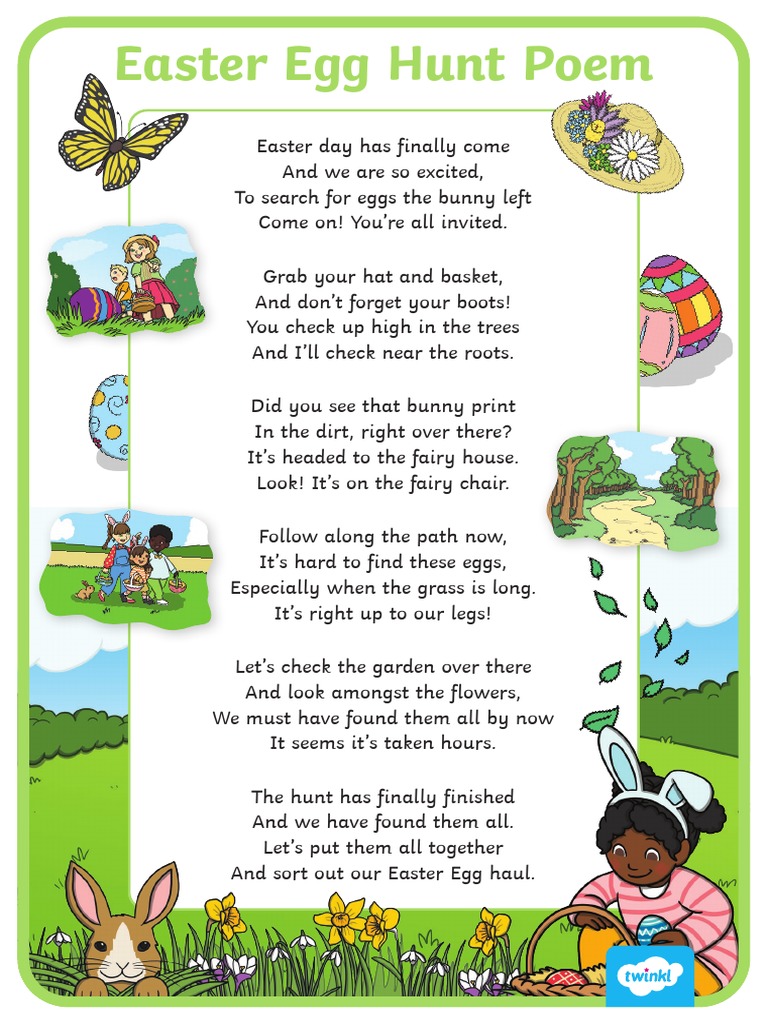 Easter Egg Hunt Poems