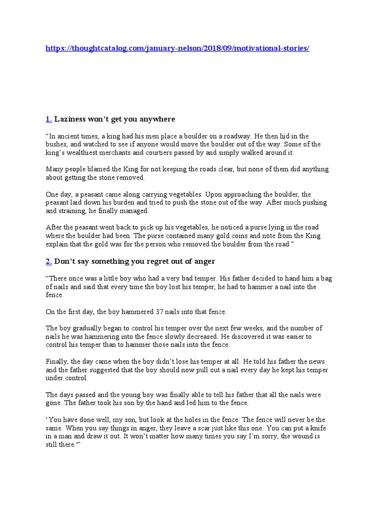 Inspirational Stories | PDF | Camel | Weight